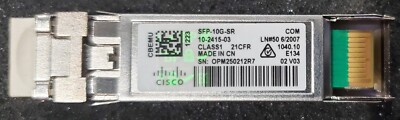 Genuine Cisco SFP-10G-SR 10-2415-03 10GB 850nm MMF 300m SFP+ ...