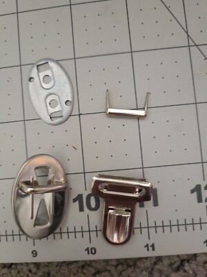 Tuck Lock Top Closure Silver Oval | eBay