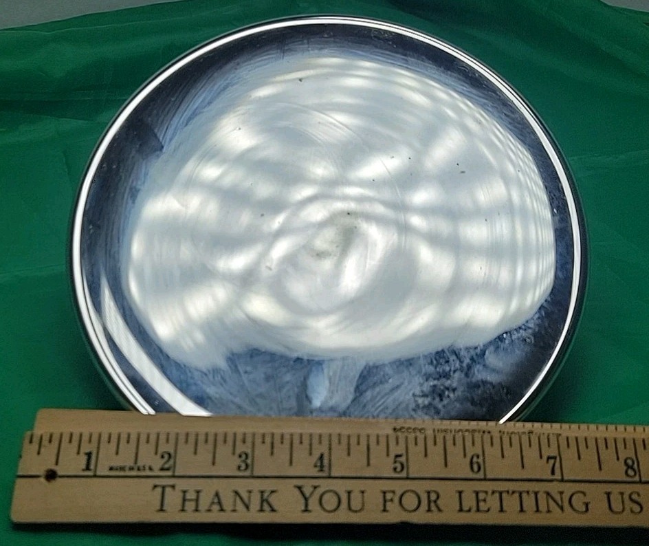 Antique Mercury Glass 8" Oil Kerosene Lamp Reflector Mounting Post VG ...