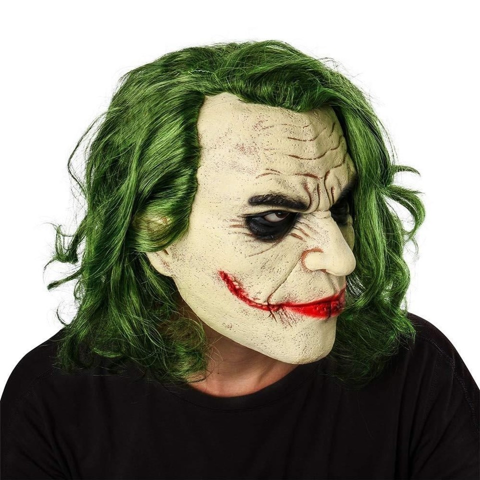 Joker Mask Scary Halloween Latex Masks for Adult Horror Clown Full Head ...