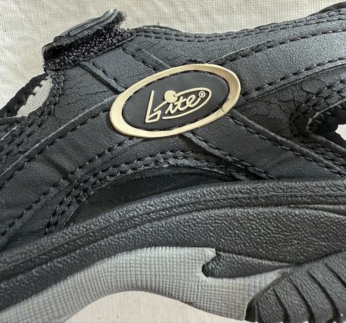 Bite Women’s Golf Sandals Black Adjustable Leather Strap Comfort Sport ...