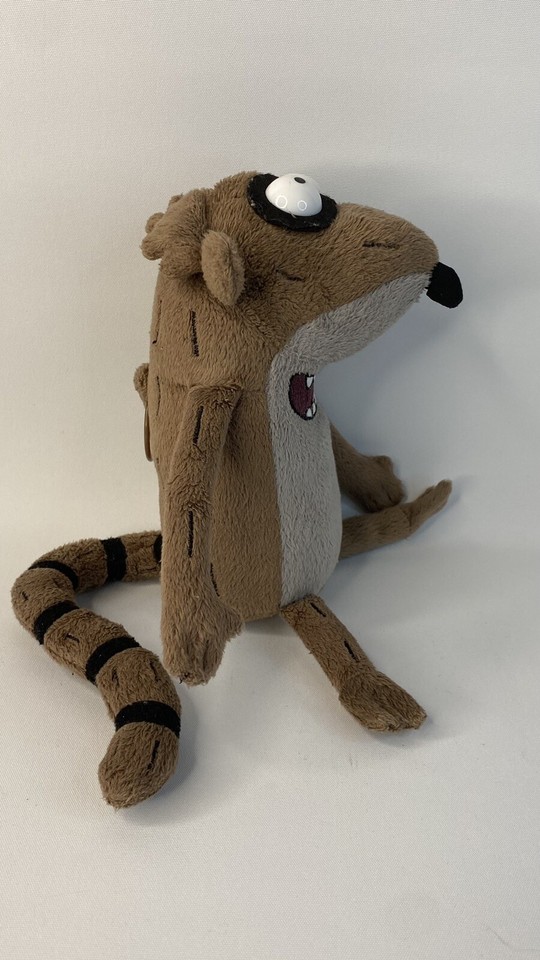 Cartoon Network Regular Show Rigby Plush 9” Raccoon Brown Talking Not ...