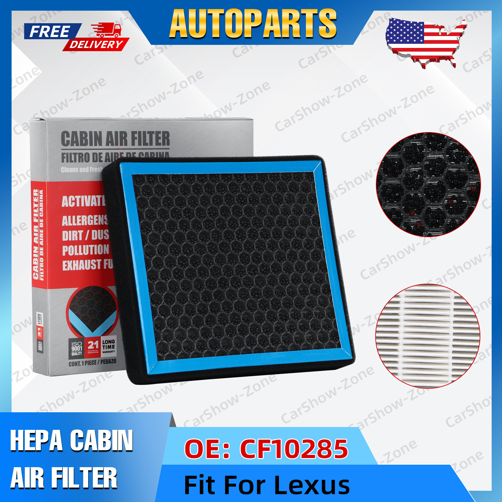 HEPA Cabin Air Filter fit LEXUS NX300 2018-2021 NX300H 2015-2021 RX350 ...