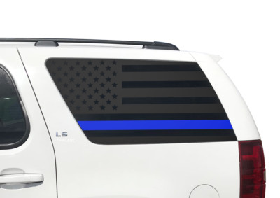 Thin Blue Line Flag Decals for Rear window 2007-2014 Chevy Tahoe GMC ...