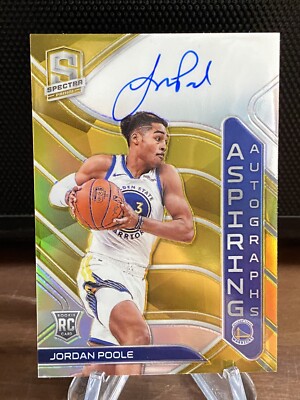 2019 Panini Spectra Aspiring Autographs Jordan Poole RC Rookie AUTO ...