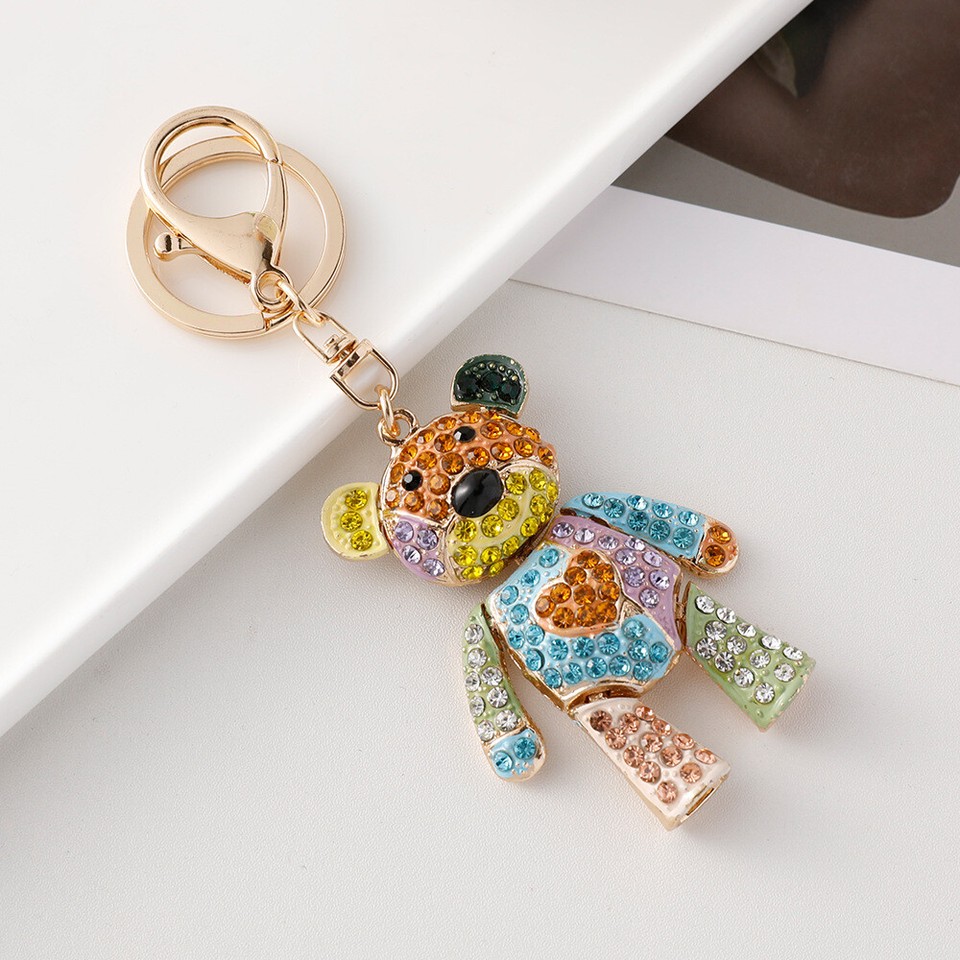 Sparkling Animal Keychain Keyring Rhinestone Crystal Charms Cute Bag ...