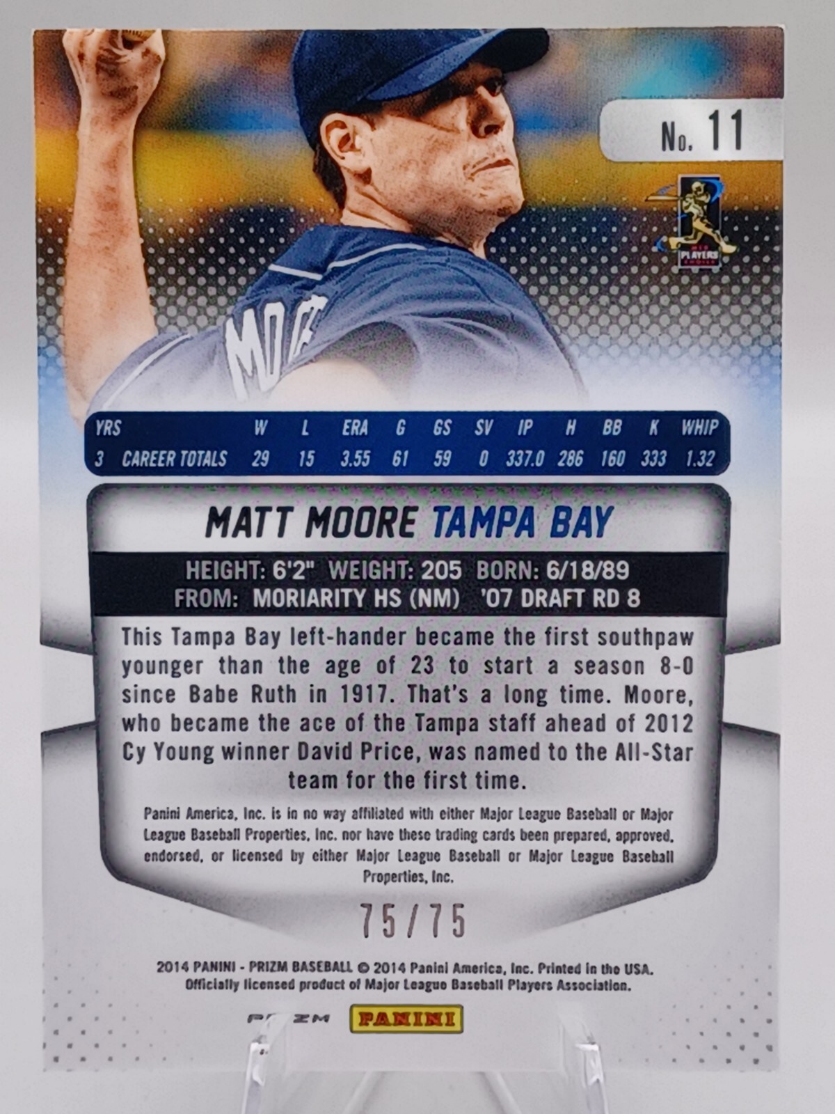 2014 Panini Prizm - Matt Moore #11 Blue Mojo Prizm /75 for sale online ...