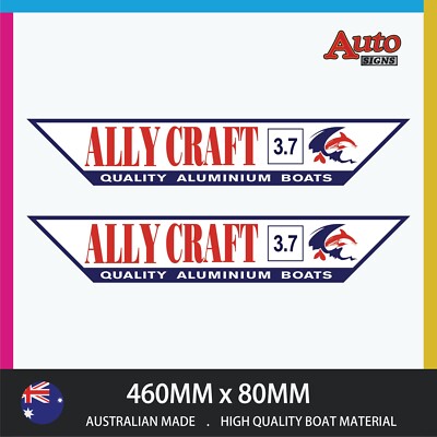 ALLY CRAFT VINTAGE PAIR 2 DECAL STICKER BOAT 460MM WIDE | eBay