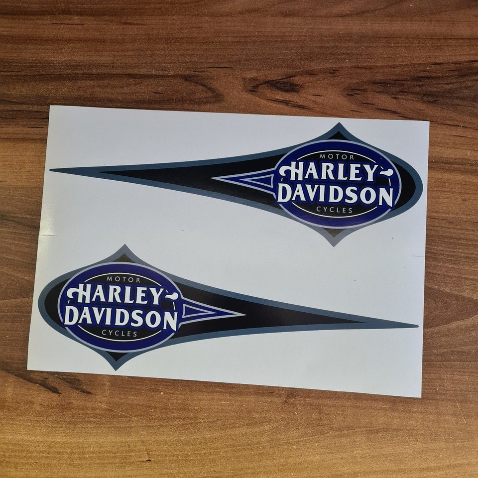 Black Blue Heritage Softail Tank Premium Decals Stickers Kit | eBay