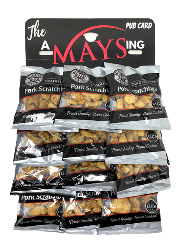 Pork Scratchings 12 x 40g Snacks on Amaysing Hanging Pub Bar Card | eBay UK