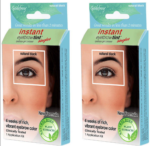 GODEFROY instant Eyebrow Tint Natural Gel Colorant SINGLE Kit X2 *FREE ...