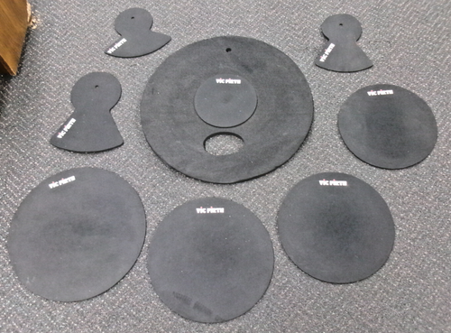 Vic Firth Drum Mutes Set of 12, 13 ,14 ,16 ,22, + 3 Cymbals Good ...