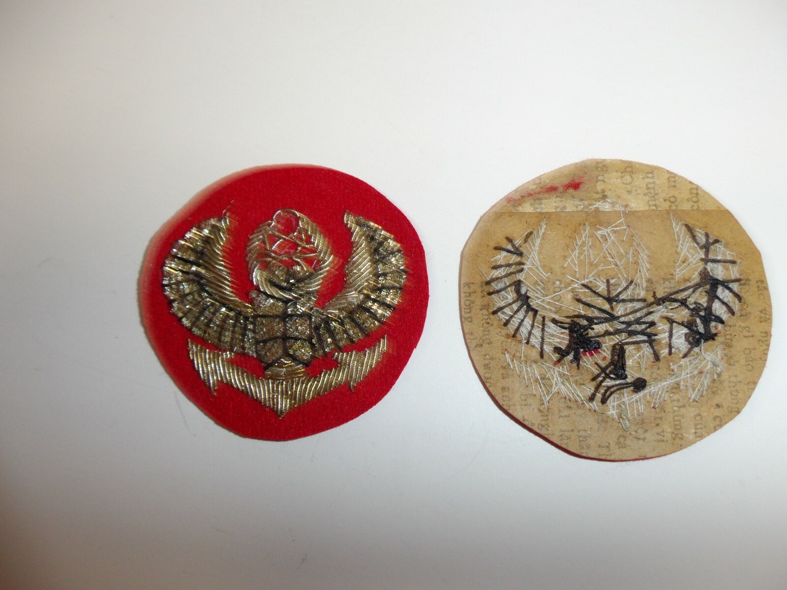 e3602 RVN South Vietnam Navy SEAL Frogman Beret Badge Bullion/red IR8E ...