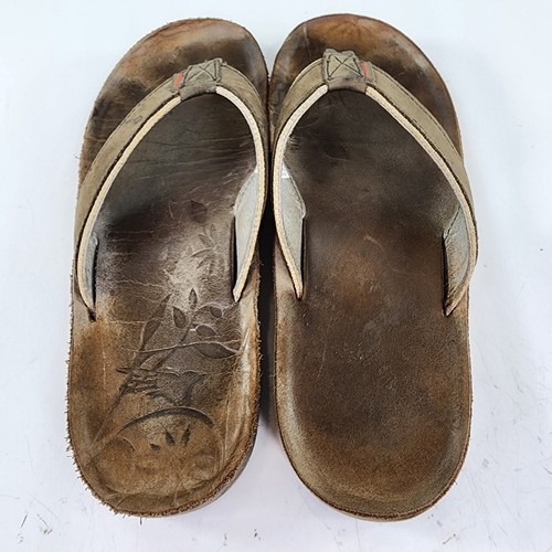 Patagonia fly away lama Flip-Flops US 8 Brown Leather Thong Sandals | eBay