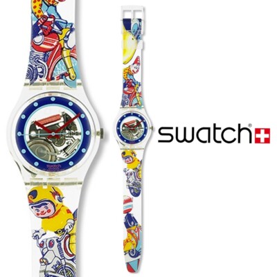 *MINT VINTAGE* 1993 Swatch Originals TIN TOY Collectors Watch GK155 ...