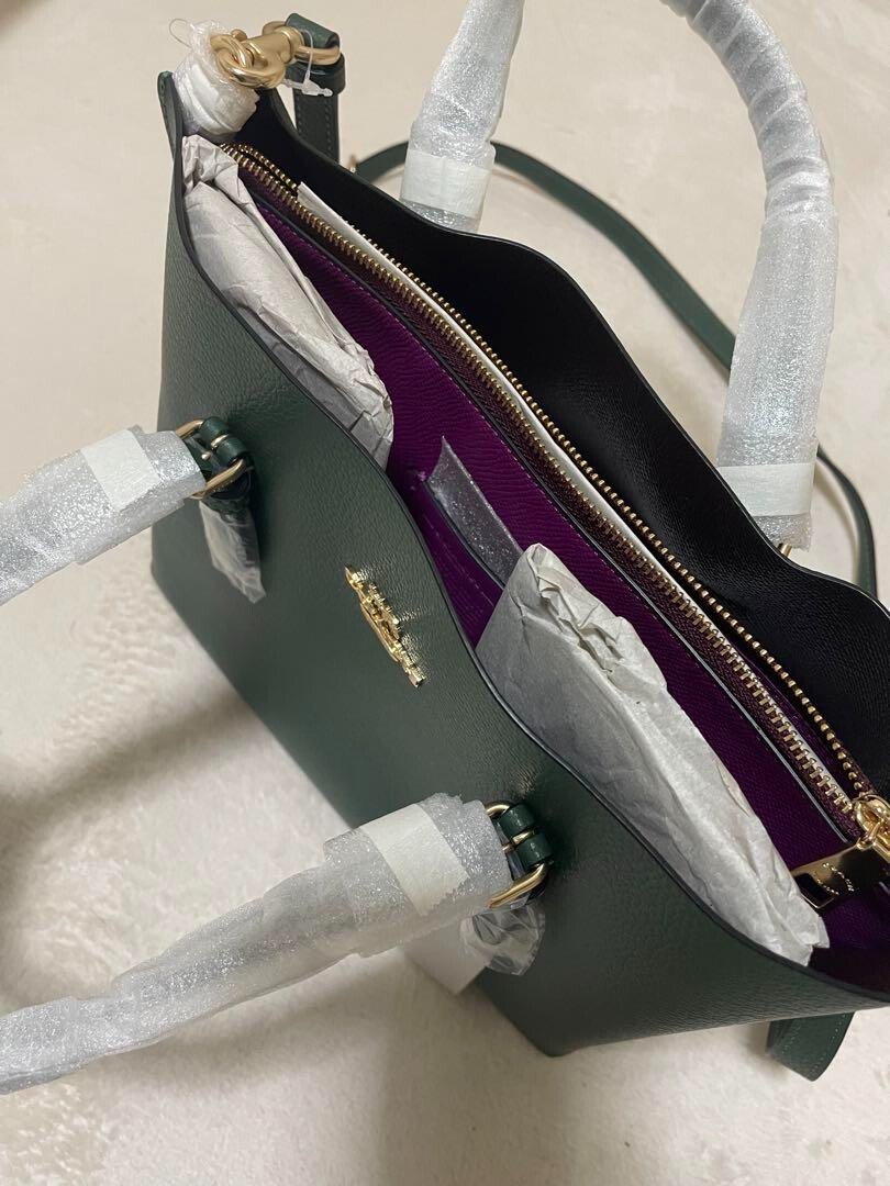 Coach C4084 Shoulder Bag 2way Molly Tote 25 Leather Dark Green New ...