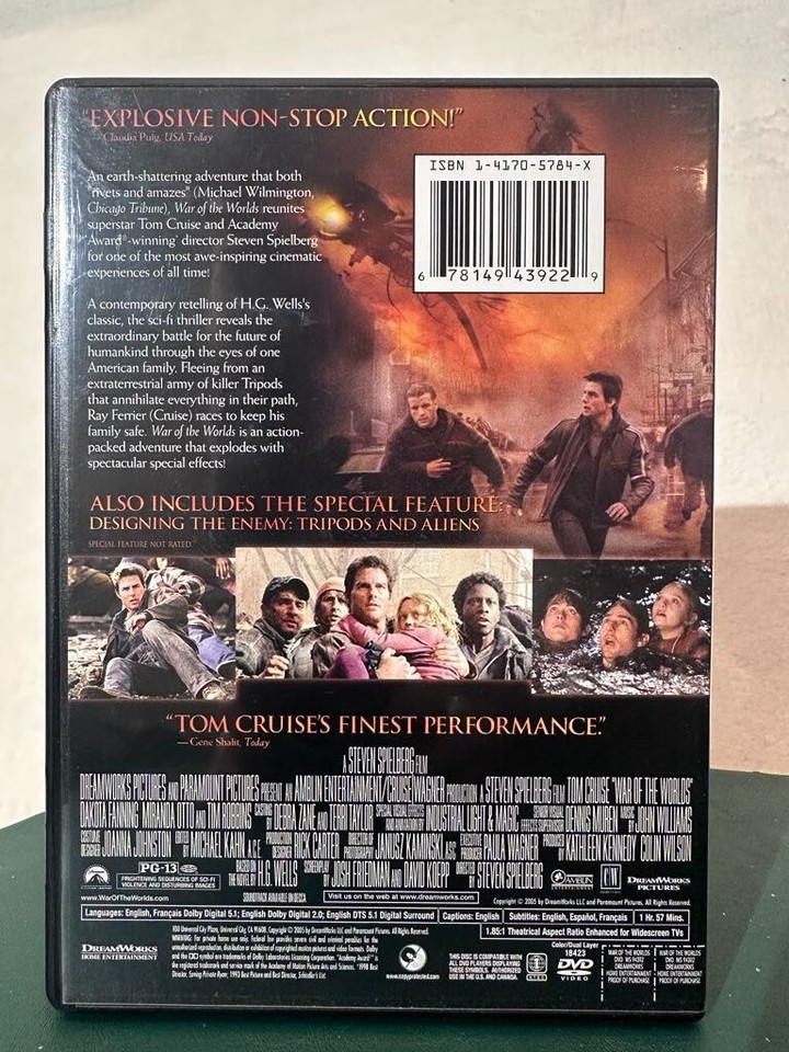 War of the Worlds Widescreen Edition DVD Sci-Fi Thriller Alien Invasion ...