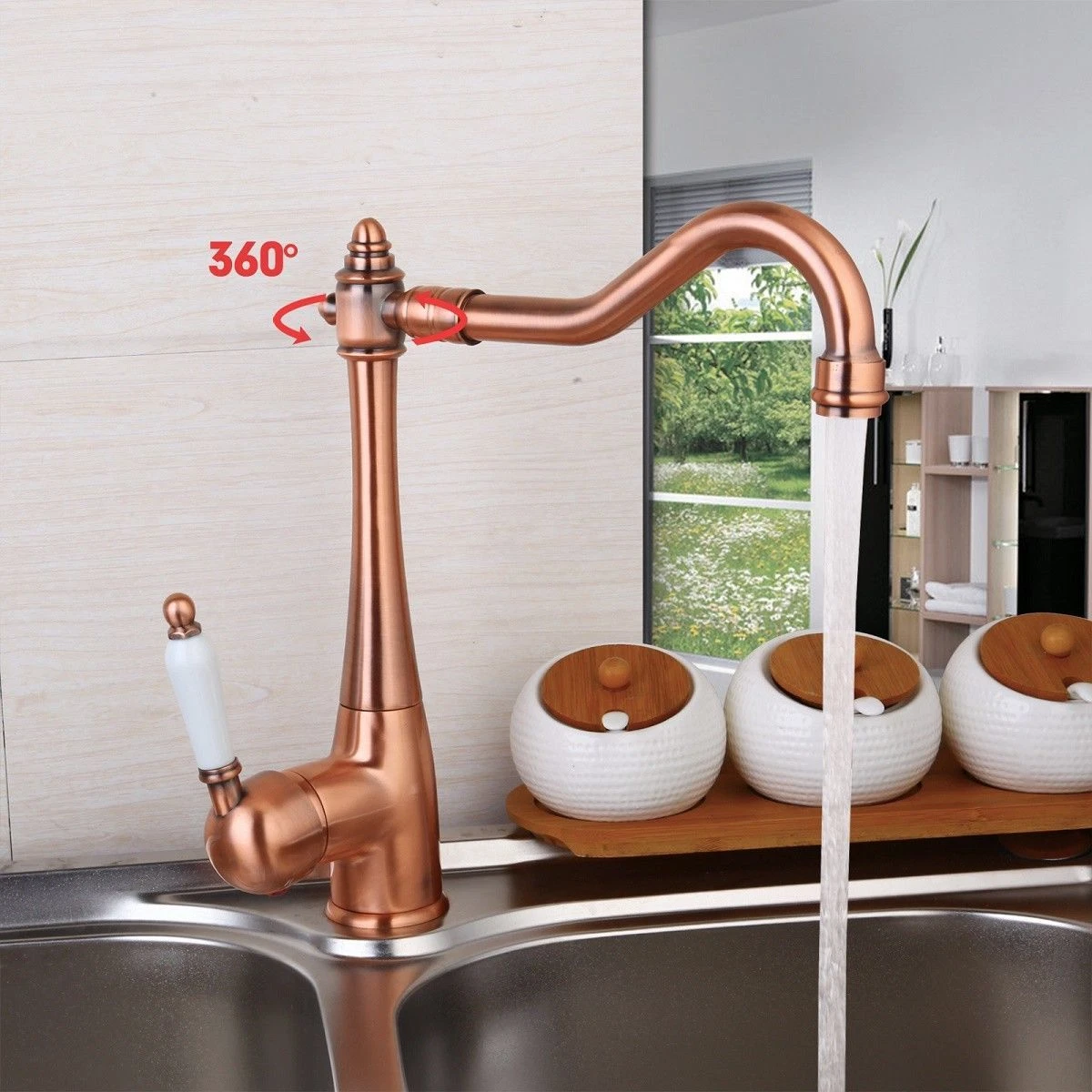 Copper Finish Kitchen Faucet
