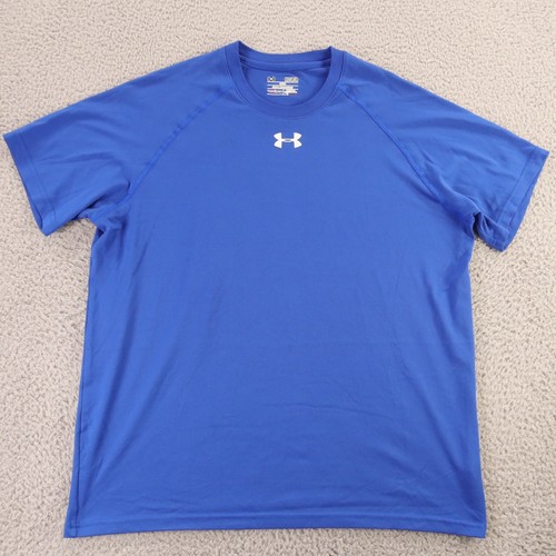 Under Armour Shirt Mens M Blue Polyester Logo HeatGear Loose A2 | eBay