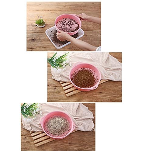 2pcs Plastic Mesh Screen And Shovel Kit Sifting Pan Garden Potting ...