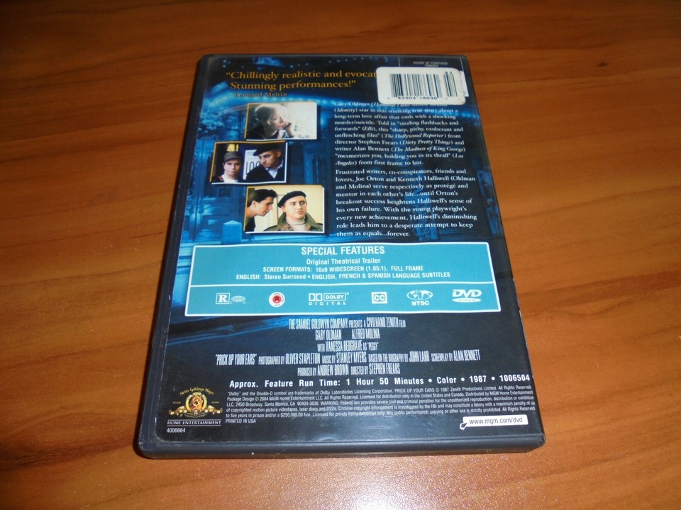 Prick Up Your Ears (DVD, Widescreen/Full Frame 2004) Gary Oldman ...