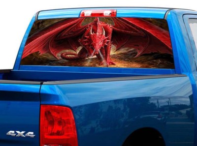P498 Dragon Rear Window Tint Graphic Decal Wrap Back Pickup Graphics | eBay