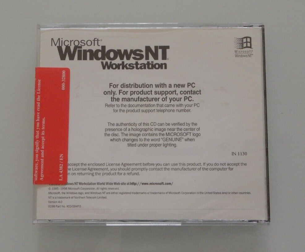 WINDOWS NT Workstation Version 4.0 | eBay