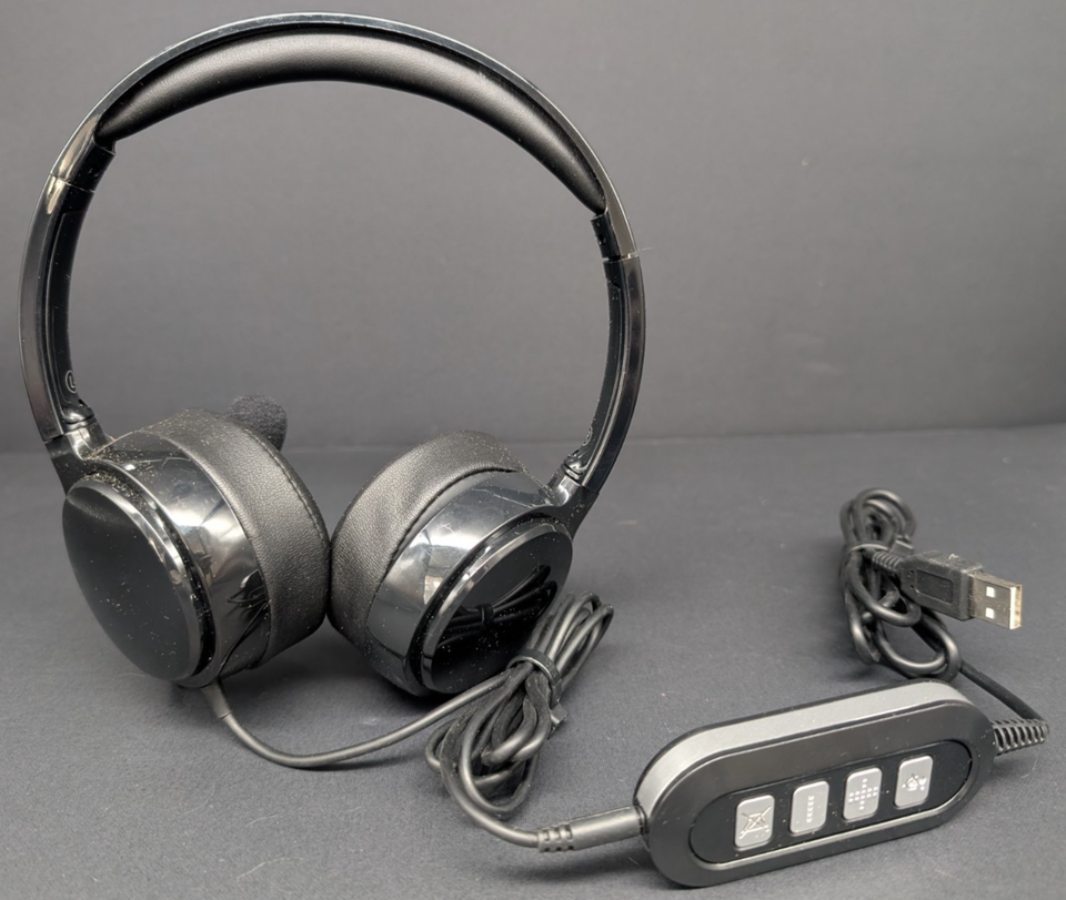 New Wired Computer/Gaming Model CL721T Headset W/microphone.USB&3.5mm ...
