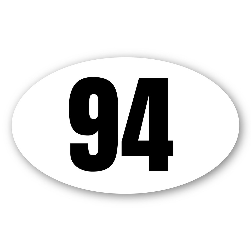Custom Oval Racing Number Sticker /Magnet For Aurocross Track Day Car ...
