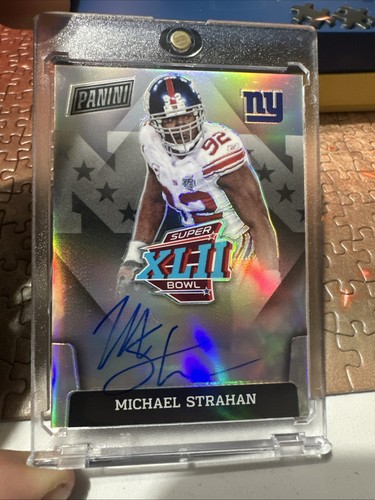 2021 Panini Super Bowl XLII Michael Strahan Silver Prizm Autograph | eBay