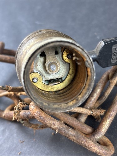 Antique Single Hanging Pendant Light PART Loop Chain w/ P &S Fatboy ...