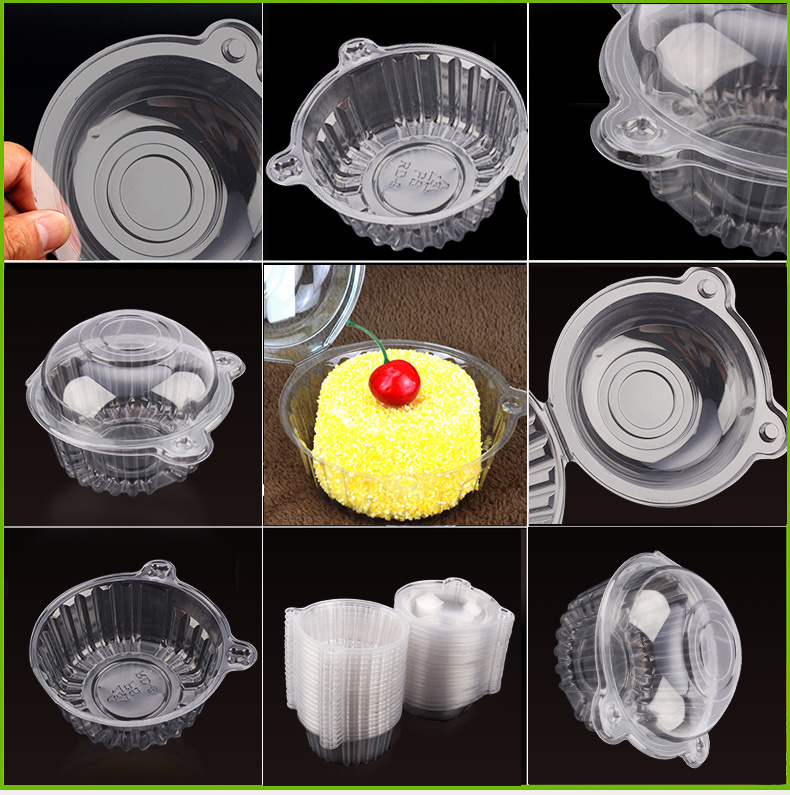 100-500 Clear Plastic Single Cupcake Cake Case Muffin Dome Holder Box ...