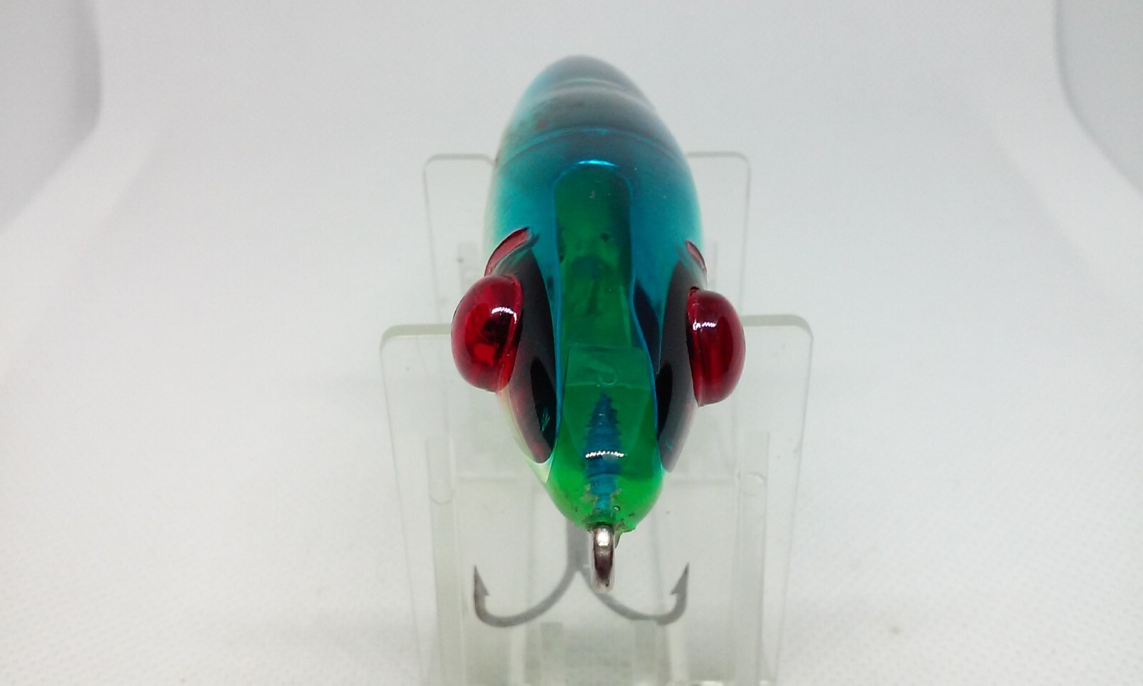 Vtg L&S MirrOlure TOP DOG Jr 84MR Blue/Sil/Chart 44" Topwater/Surface 3 ...