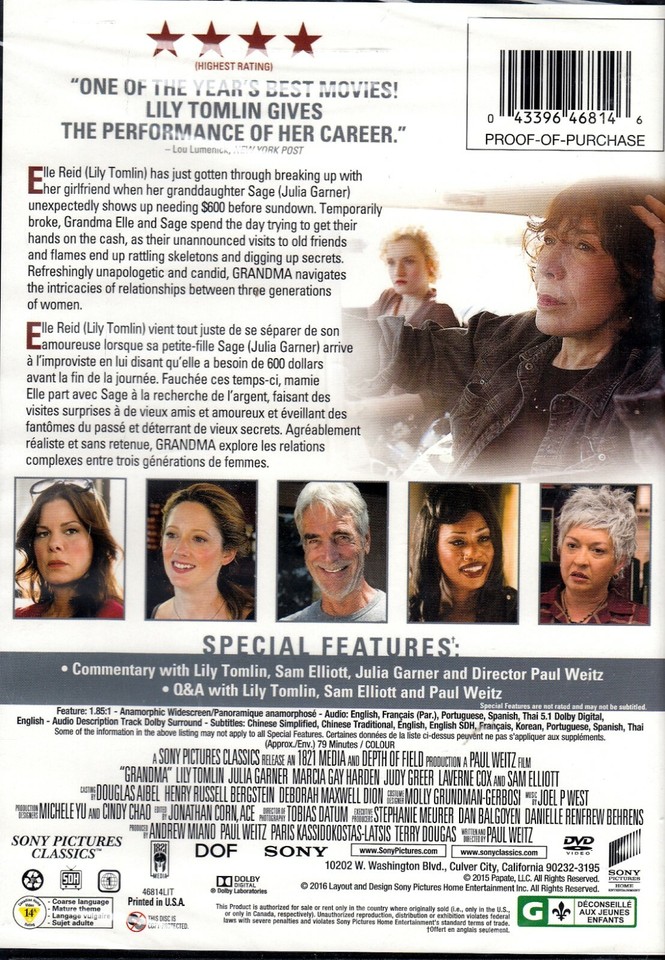 Grandma - Lily Tomlin, Julia Garner, Marcia Gay Harden , Sam Elliott ...