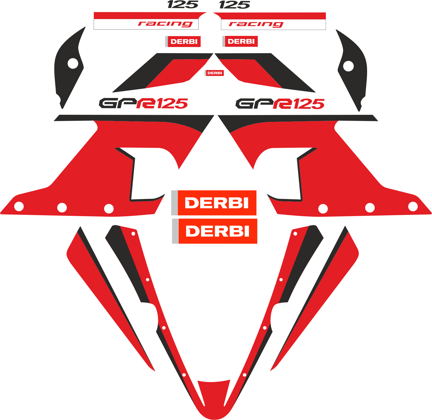 Kit compatible with Derbi gpr 125 DECALS stickers derbi gpr125 vinyl | eBay