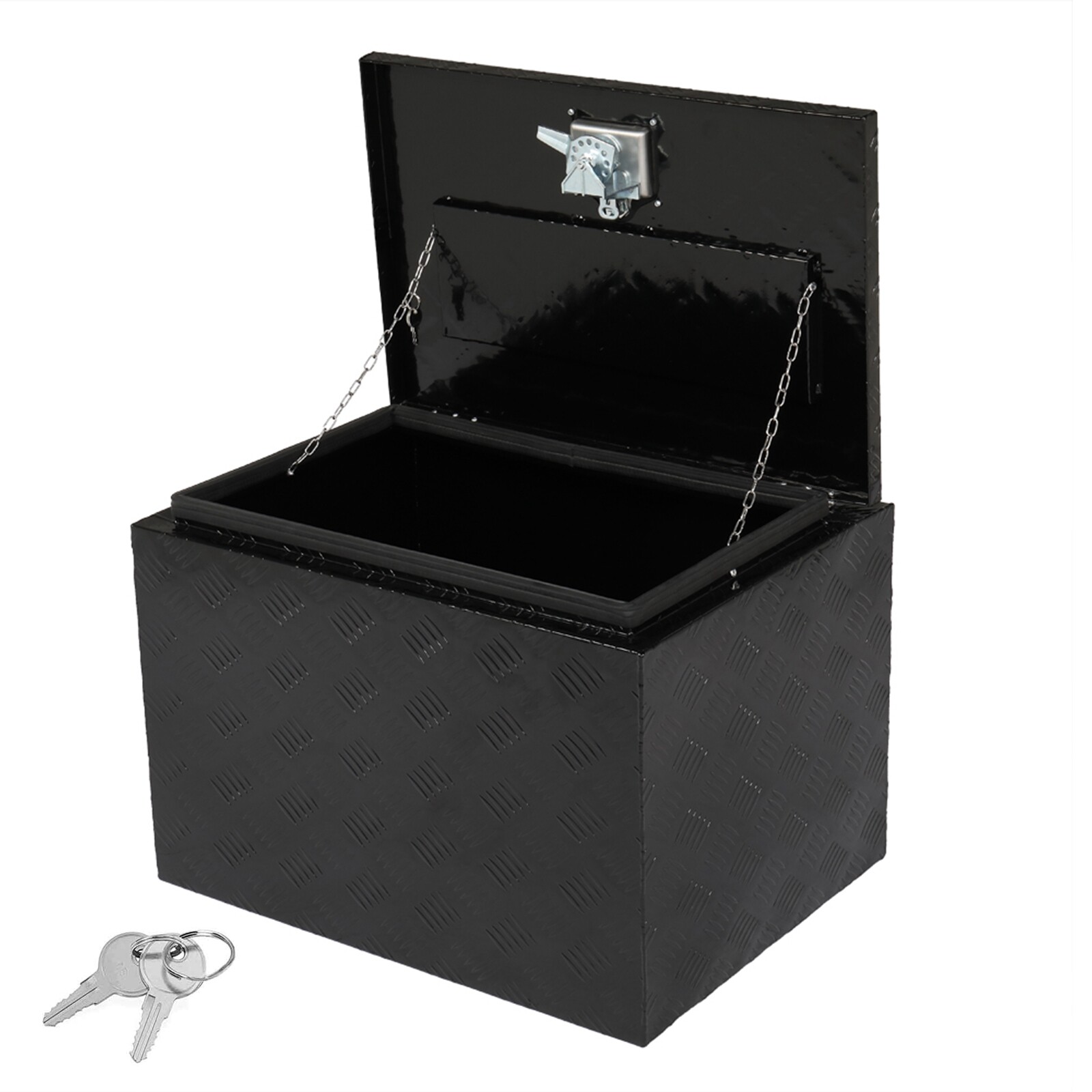 24'' Black Aluminum Truck Underbody Tool Box Trailer RV Tool Storage w ...