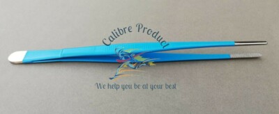 Blue Insulated Coated Leep Dressing Tissue Forceps 8'' Obstetrics ...