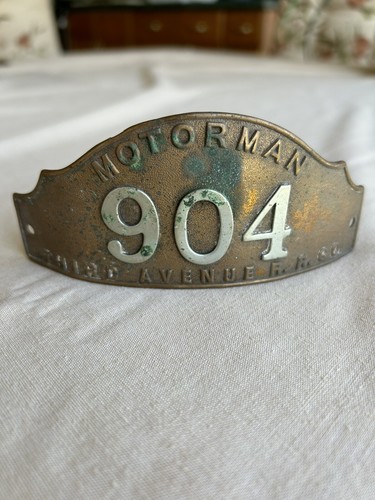 Vintage New York City 3rd Ave. Railway Trolley System Motorman Hat ...