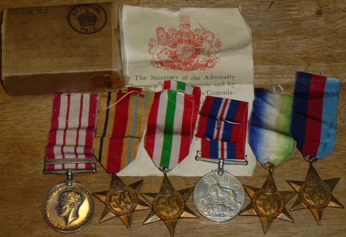 Navy group of medals Palestine 1936-39 Lowestoft man JX.142858 R.O ...