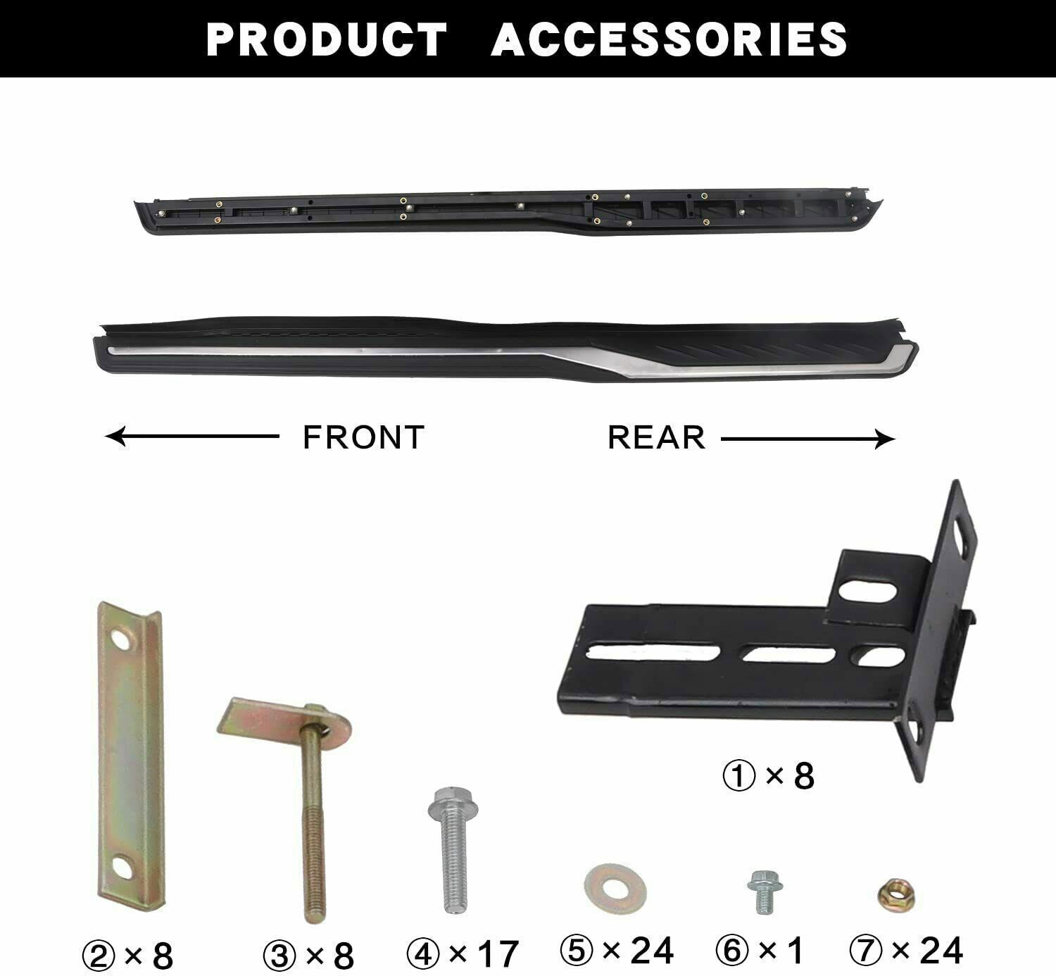 2Pcs Fit for Nissan All New Rogue T33 2021-2024 Running Board Side Step ...