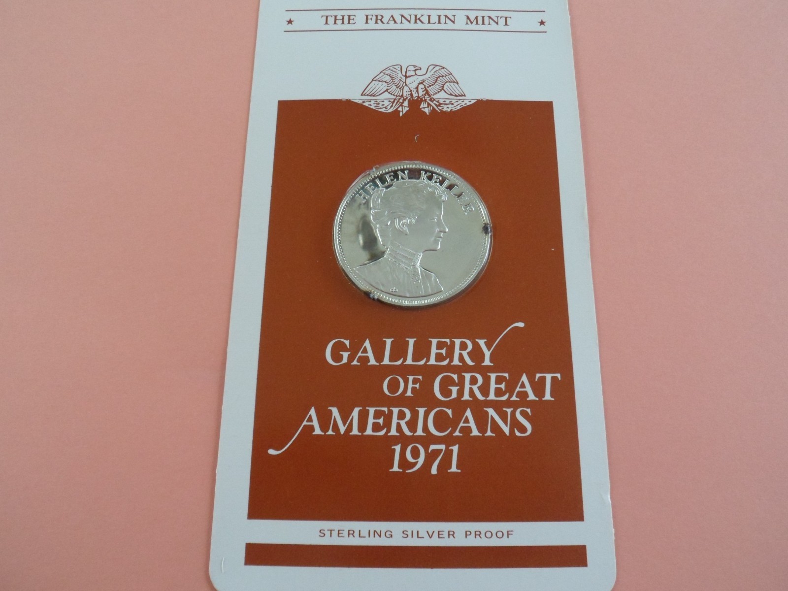 FRANKLIN MINT STERLING SILVER PROOF MEDAL - GREAT AMERICANS - HELEN ...