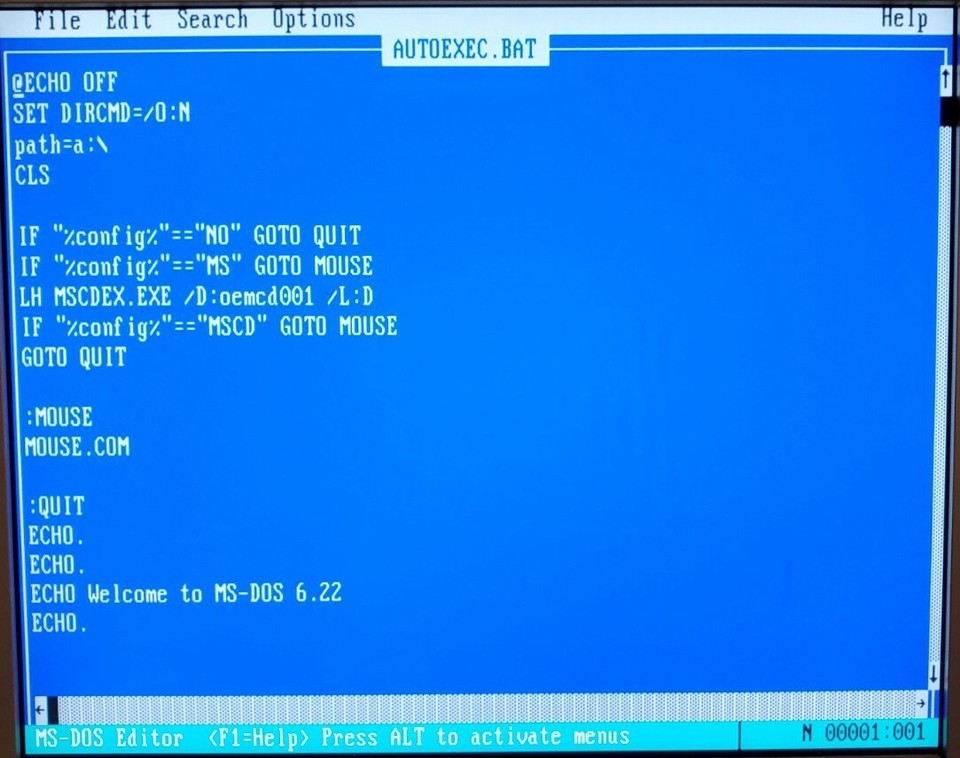 MS-DOS 6.22 Boot Disk - 1.2 MB 5.25" - IBM PC Floppy Diskette Microsoft ...