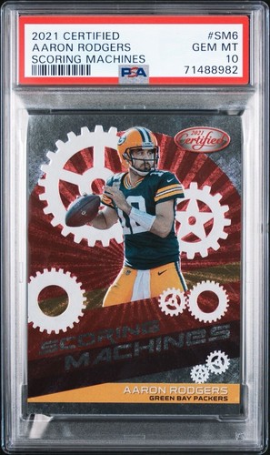 2021 Panini Certified Aaron Rodgers Scoring Machines SSP Case Hit PSA ...