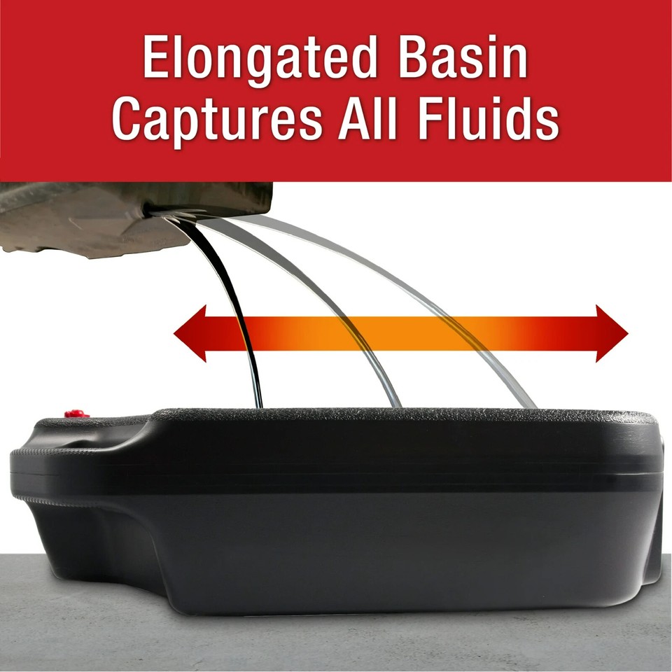 16 Quart Oil Drain Pan Leak-Proof Large Capacity Oil Change Container ...