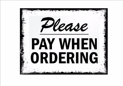 Please Pay Here Shop Sign , Pay Here Cafe Sign MetalSign | eBay UK