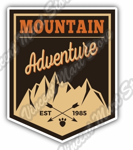 Mountain Tourism Adventure Explore Outdoor Car Bumper Vinyl Sticker ...