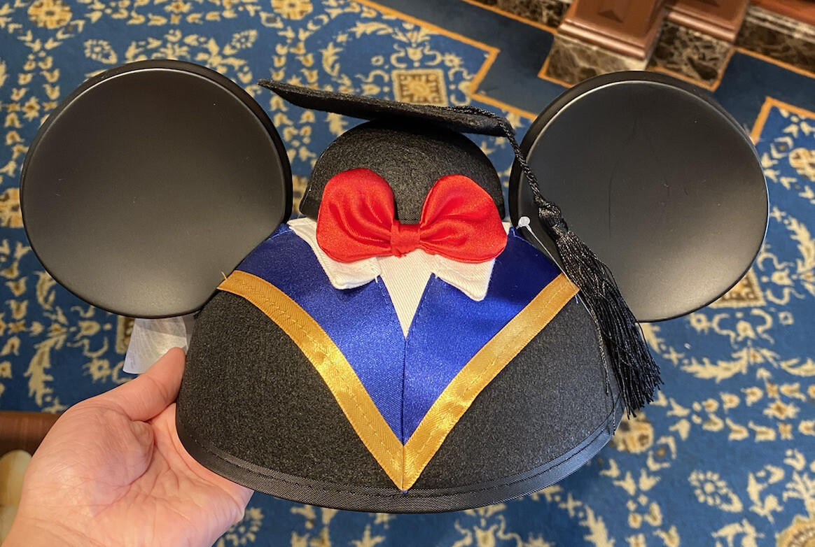 HKDL Hong Kong Disney LE Graduation Mickey Mouse Ear Hat Cap Adult | eBay