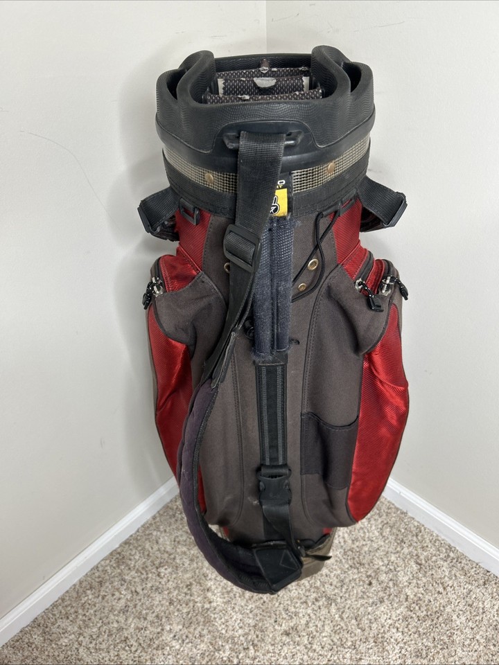 OGIO Stinger SKV Golf Club Bag Cart Carry Strap 10 Way Red Black 36” | eBay