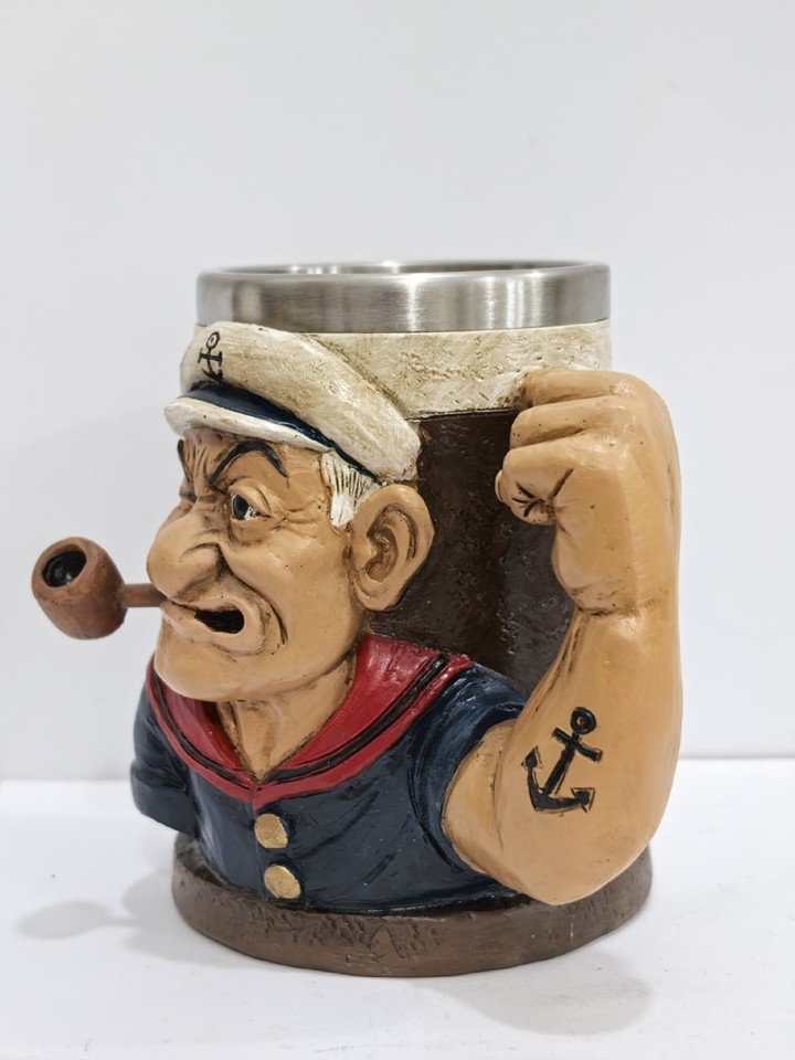 🔥 Popeye the Sailor 3D Mug Cup | Cartoon Character Ceramic/Resin Coffee ...