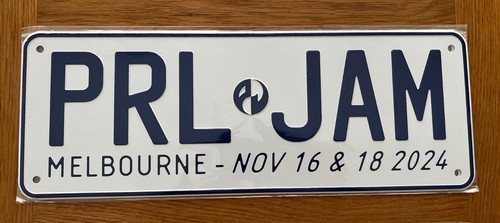 Pearl Jam Melbourne Australia November 2024 - License Licence Plate | eBay